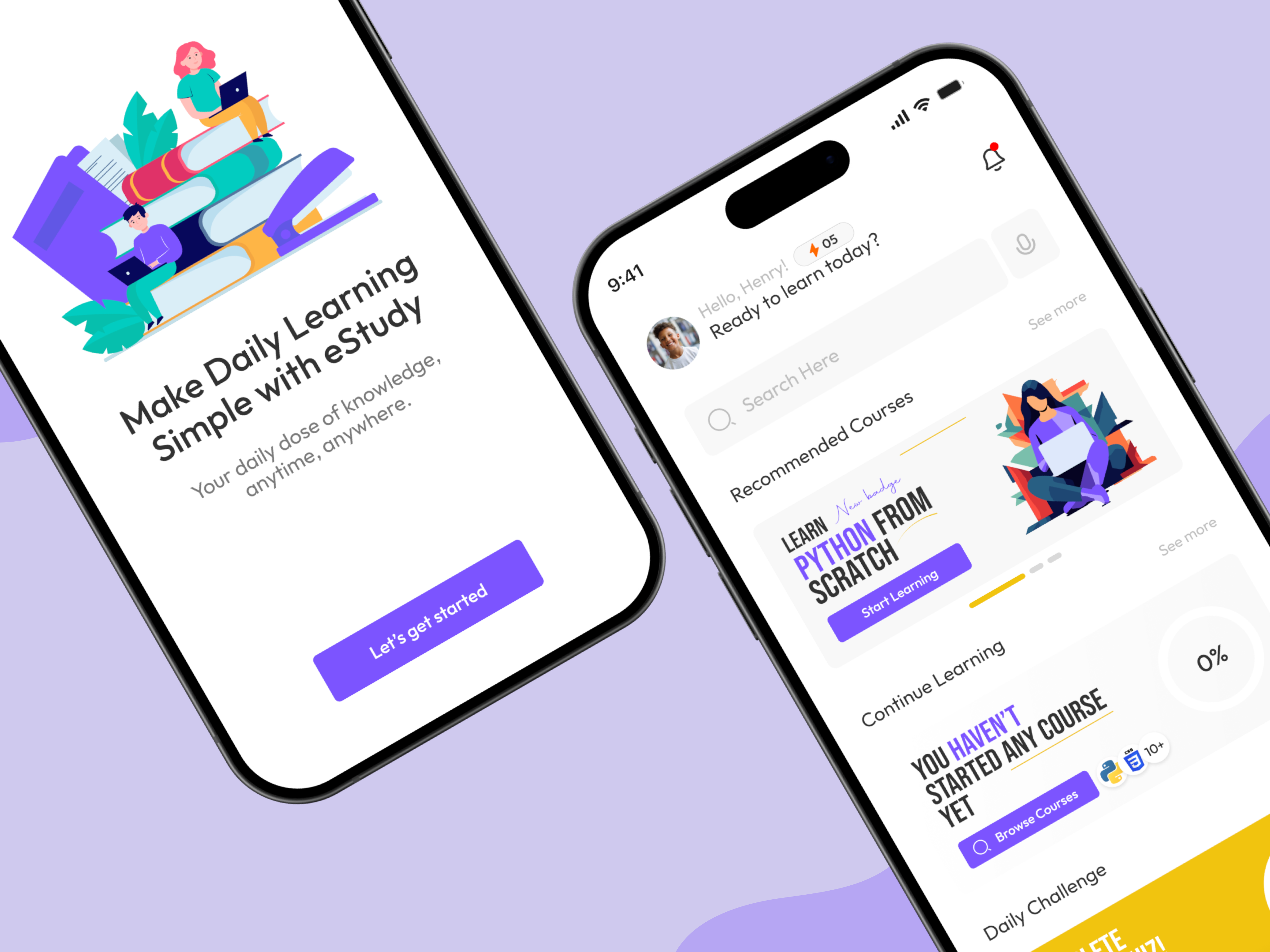 Study Learning App - Modern UI/UX Design by Design by Rafay on Dribbble