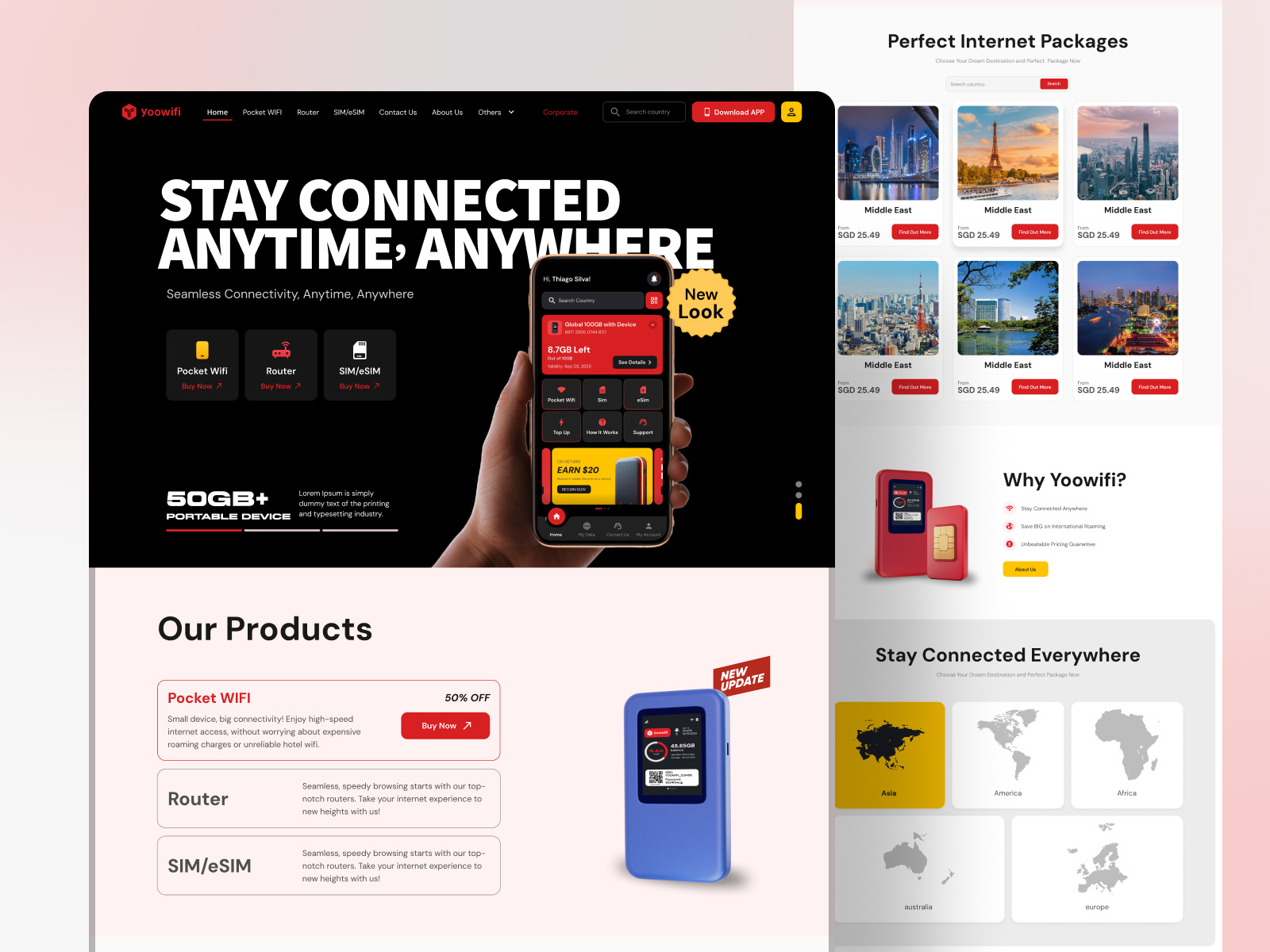 Seamless Global Internet: Yoo WiFi Landing Page Design by Altamira ...