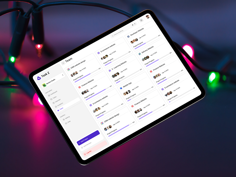 Task Management Dashboard – Modern Team Collaboration UI by ilias miah ...