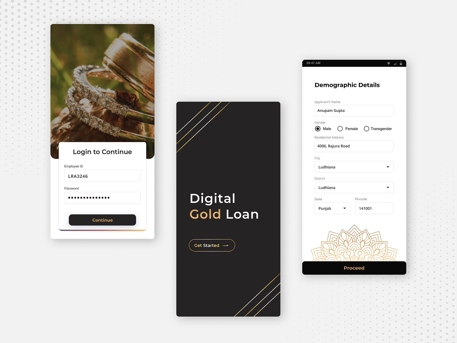 Gold Loan Application Design by Shreya Gupta on Dribbble