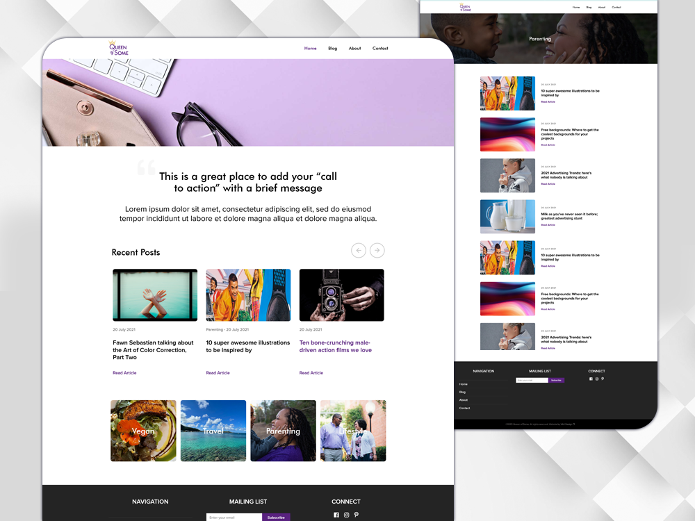 Blogging Website UIUX Layout by Samarpan Infotech on Dribbble