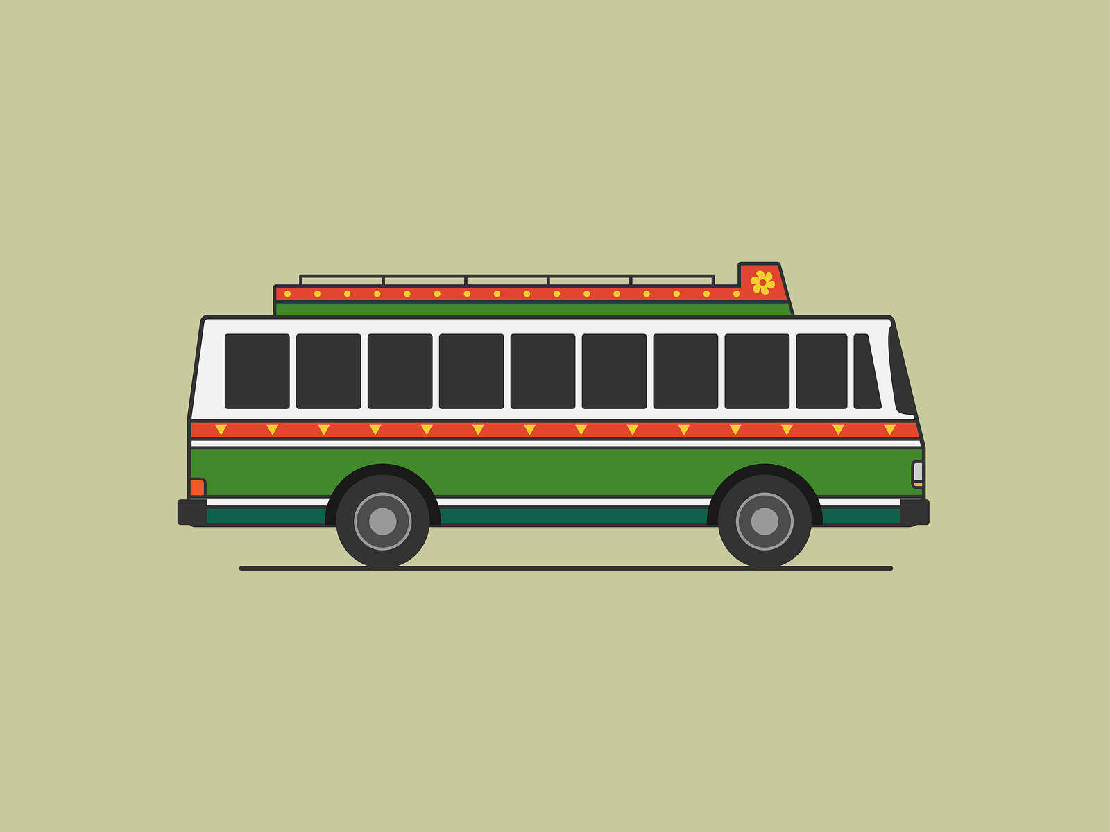 Traditional Pakistani Bus Design by Maaz Zulfiqar on Dribbble