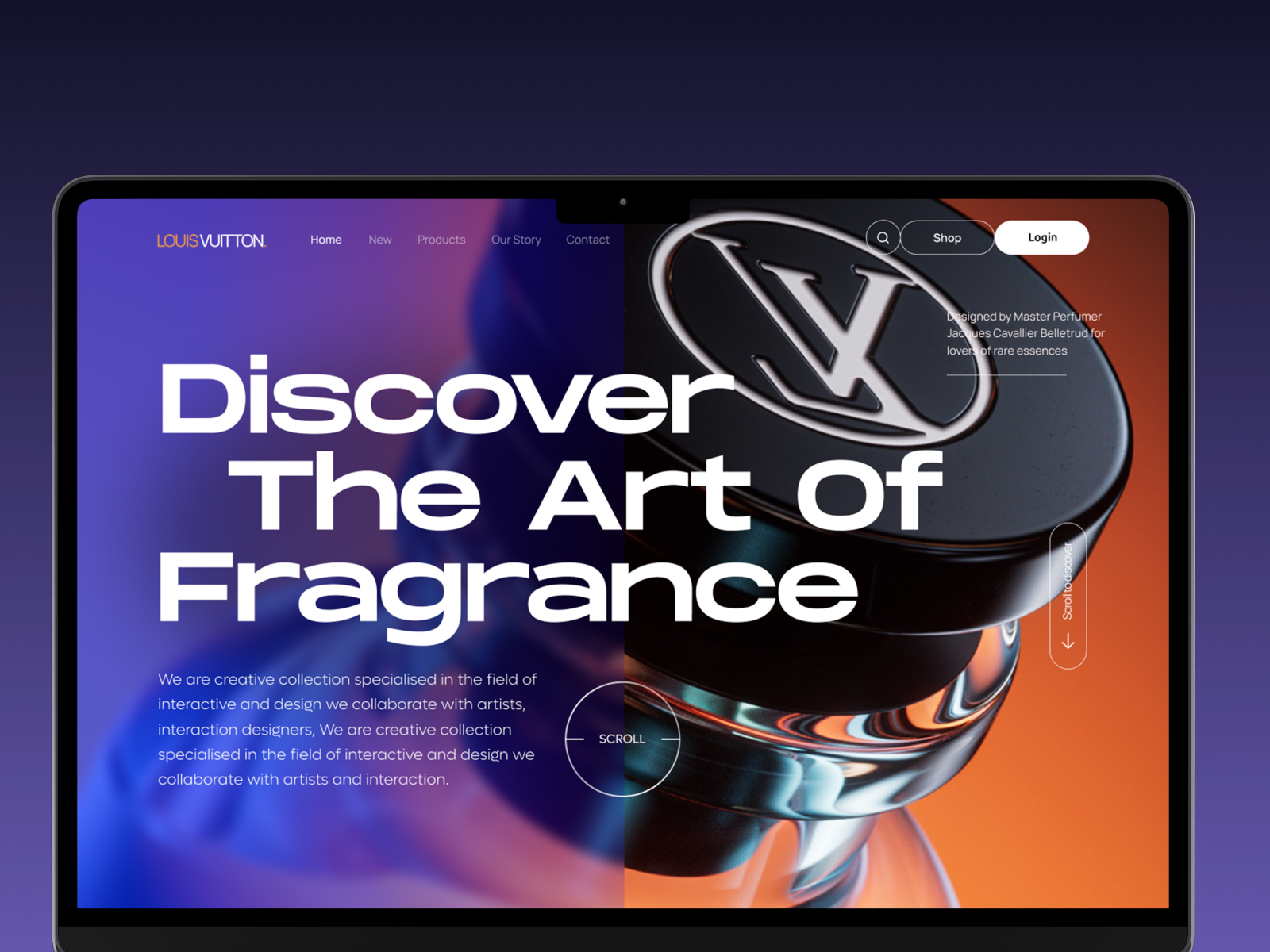 perfume store web ui design by Roohi Koohi on Dribbble