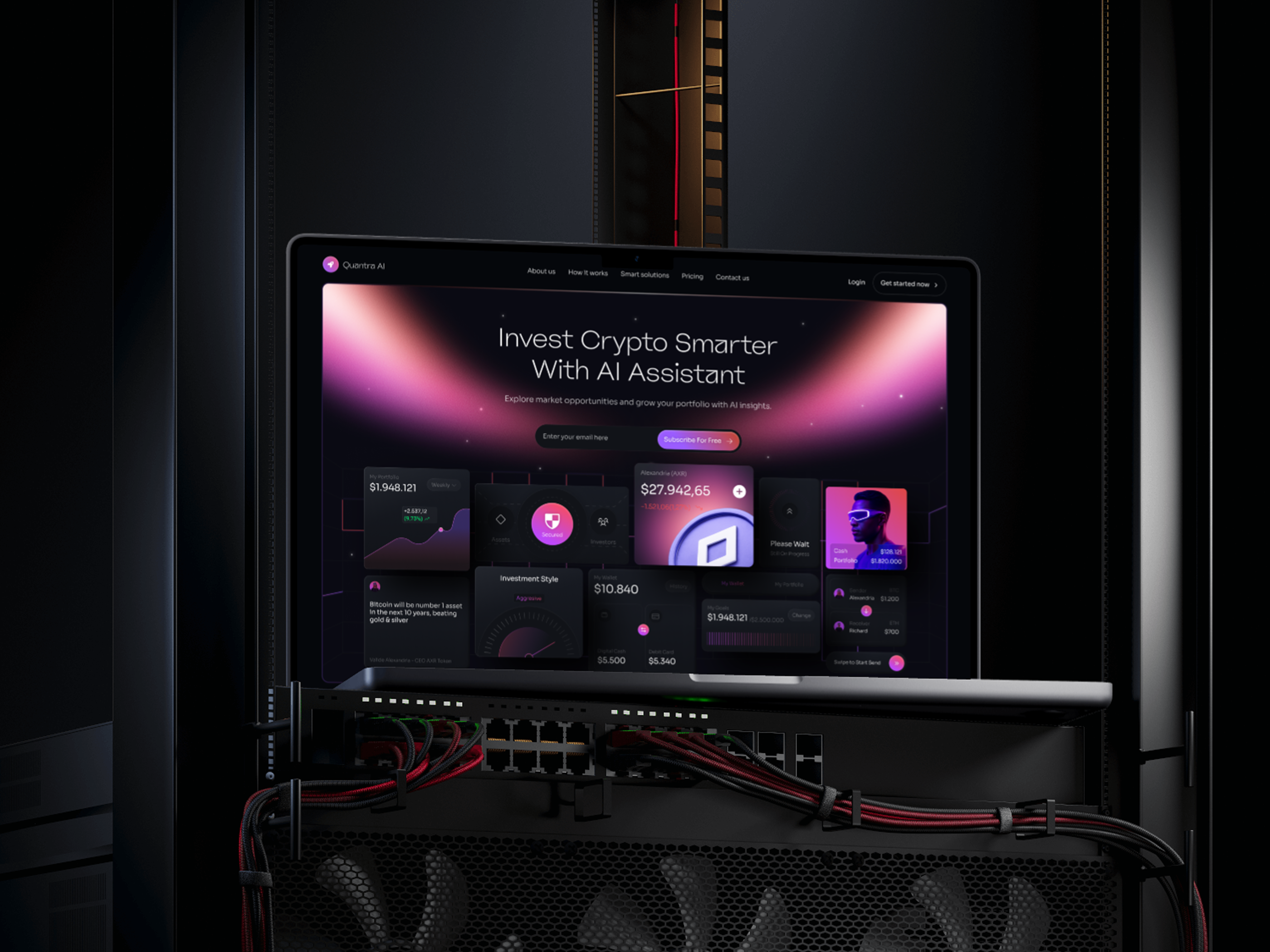 Quantra.ai - AI Crypto Investment Landing Page Animation by Adam ...