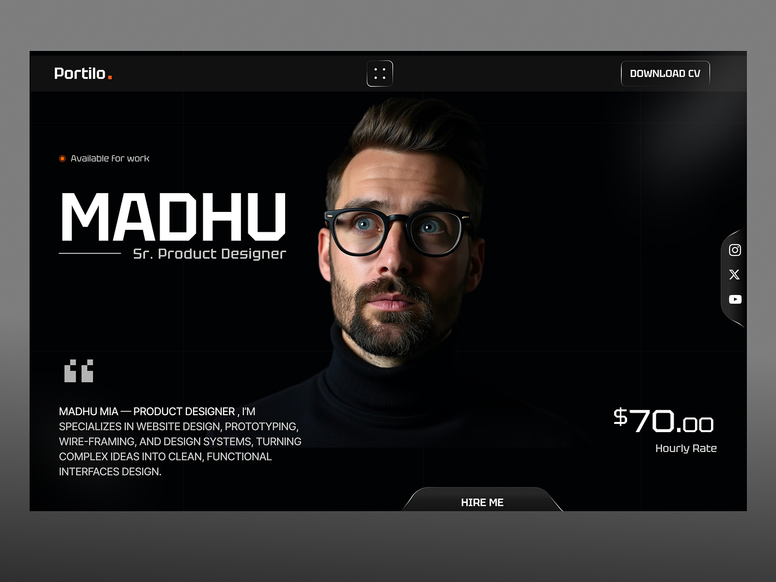 Personal Portfolio Website Design by Madhu Miah on Dribbble
