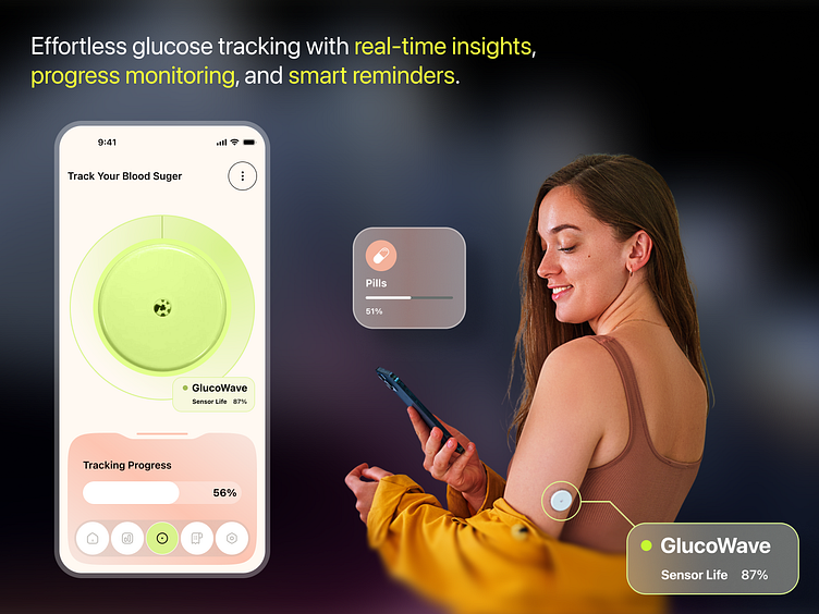GlucoWave: AI-Powered Glucose Tracking app by MultiQoS on Dribbble