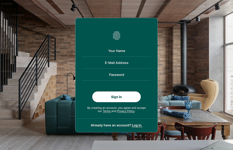 Dark Teal Login Form UI Concept by Shifa Siddiqui on Dribbble