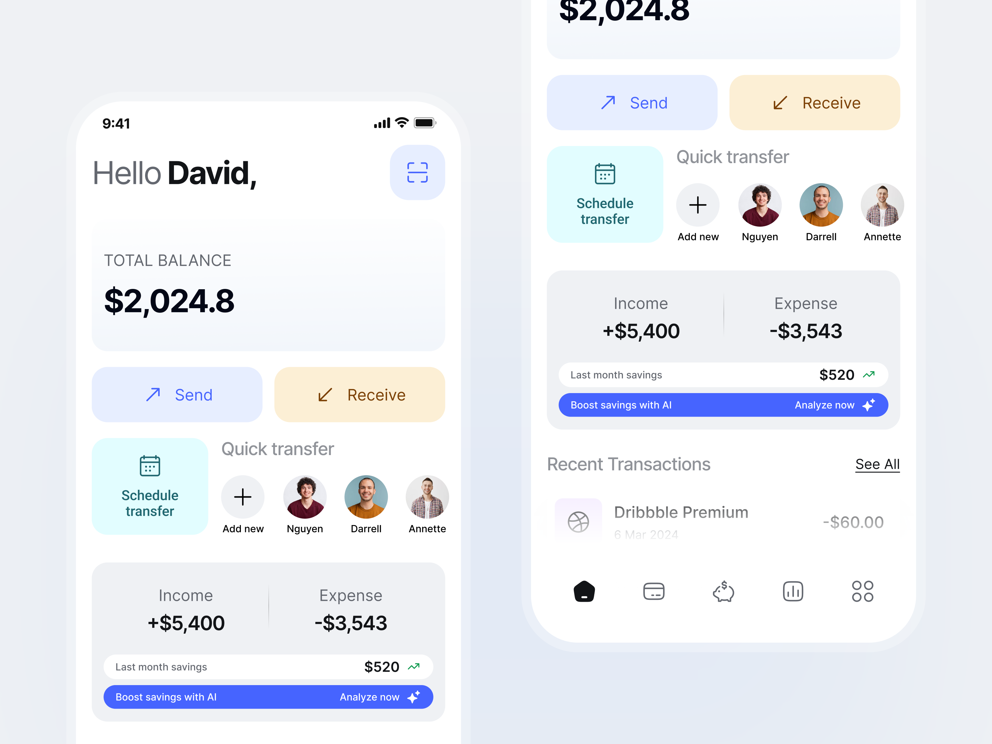 Finance app design by Opndoo Studio on Dribbble