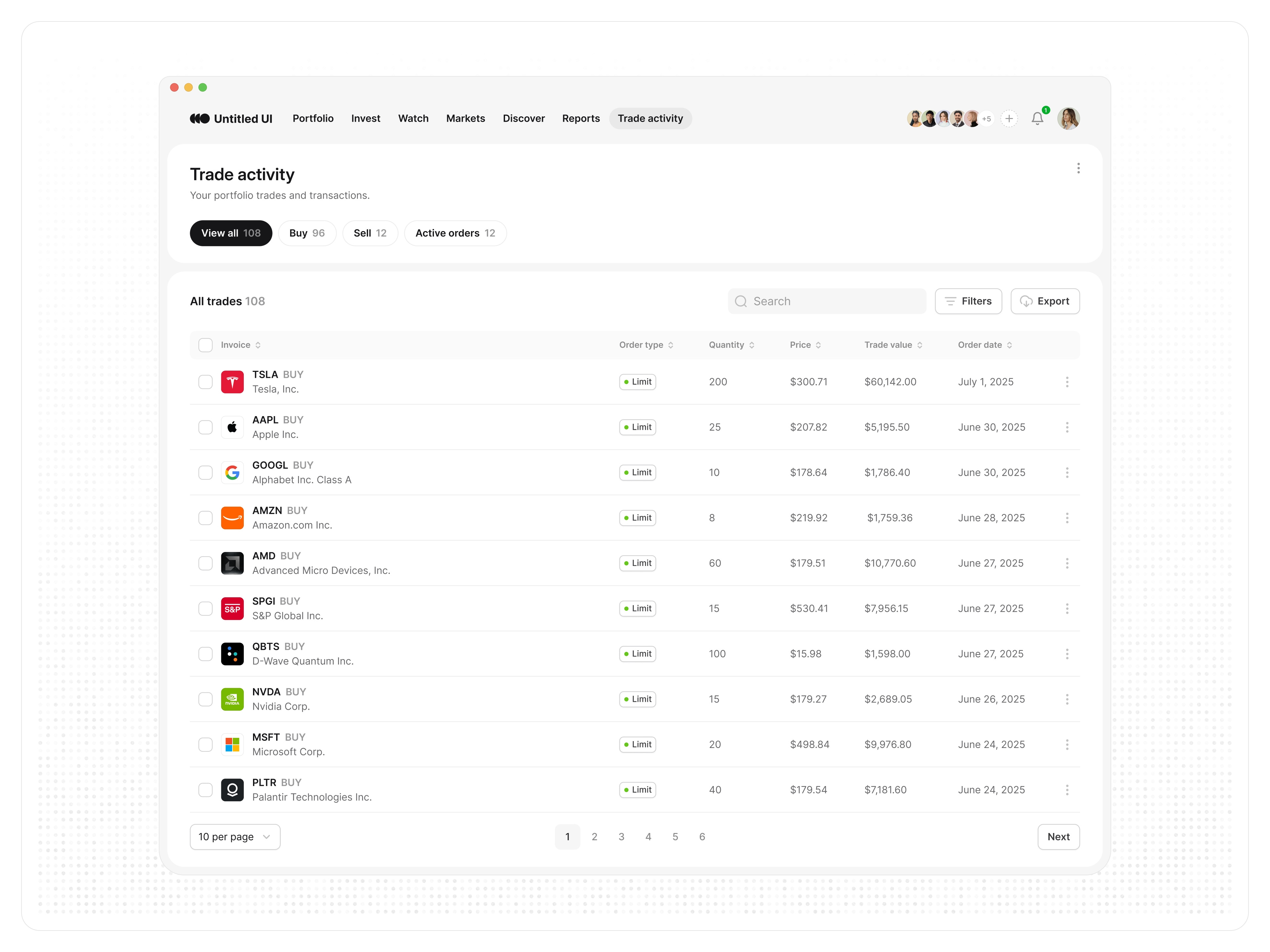 Table row actions — Untitled UI by Jordan Hughes® on Dribbble