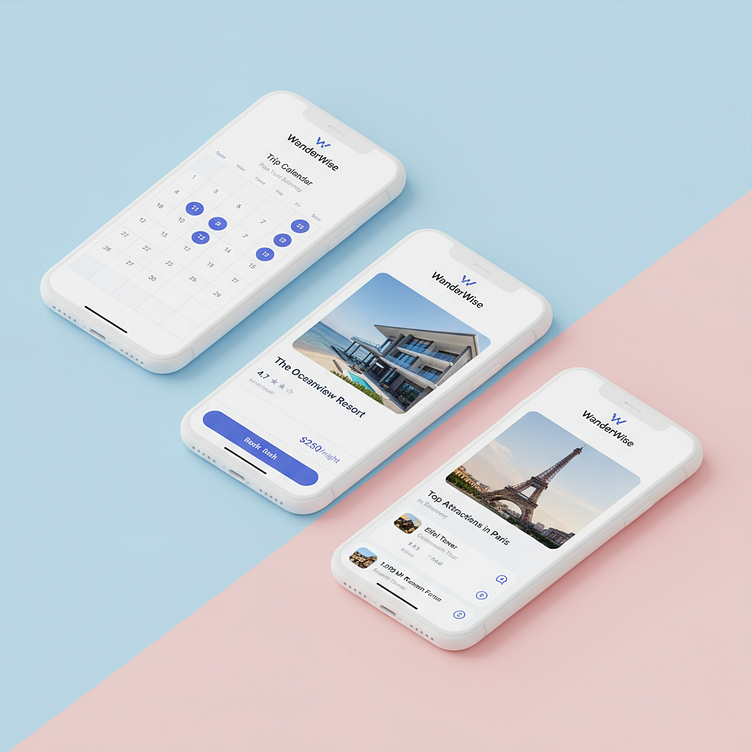 WanderWise Travel App UI Mockup by Amit Solanki on Dribbble