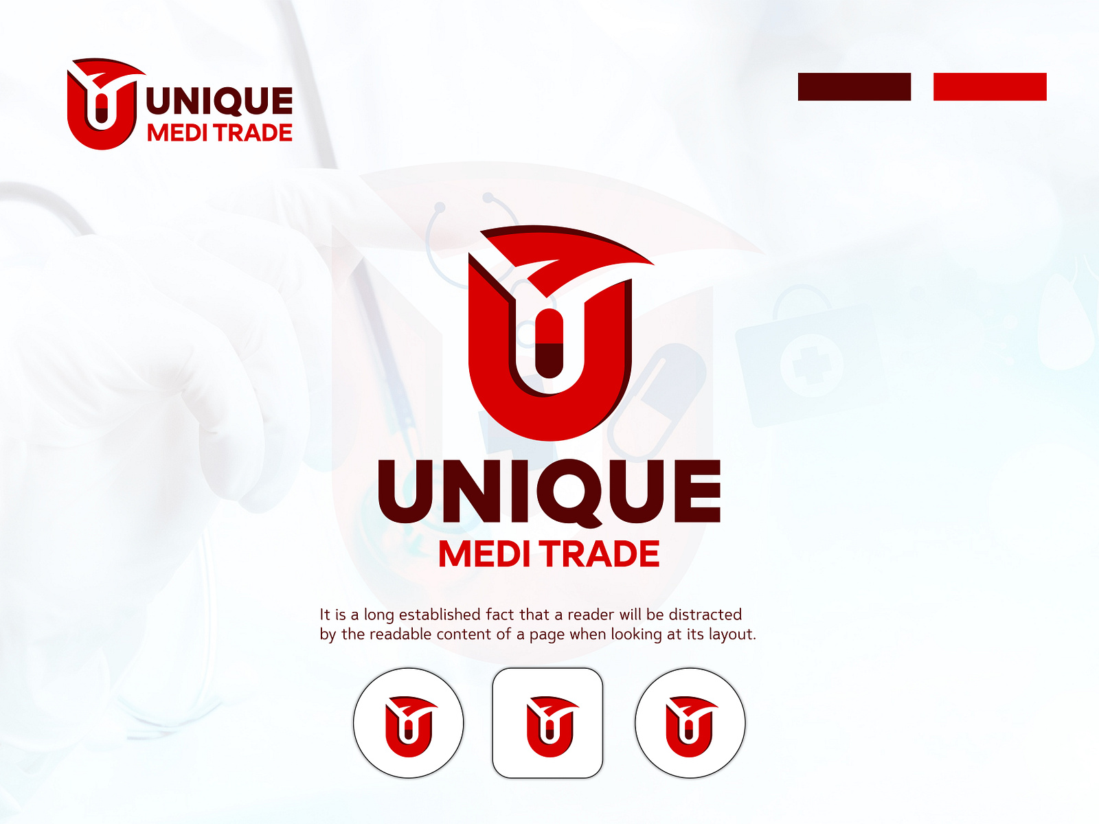 Unique Medi Trade U Letter Hologram Lettermark Logo by Pixel Pro on ...