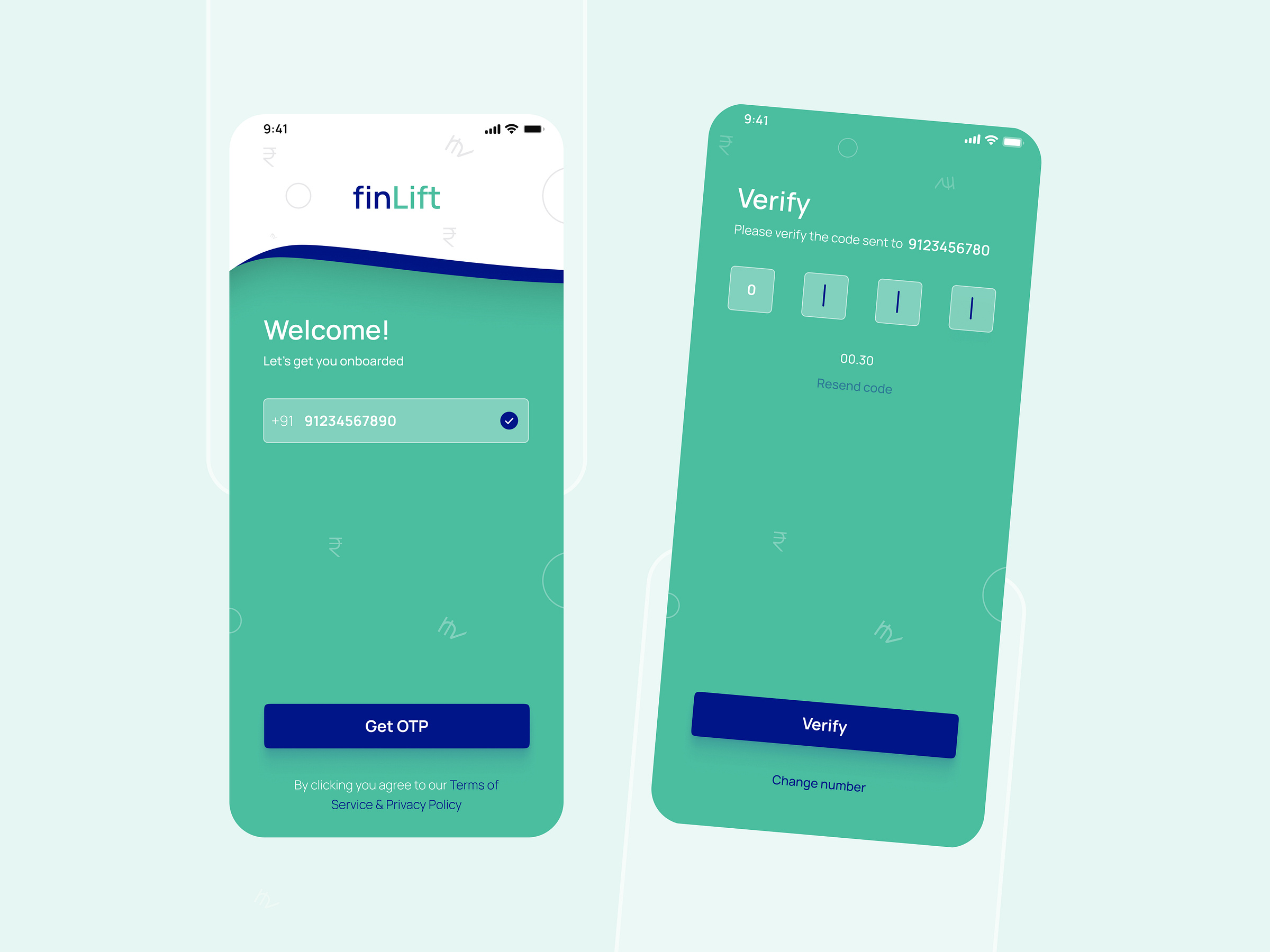 Fintech App Login Screens by Sabin on Dribbble