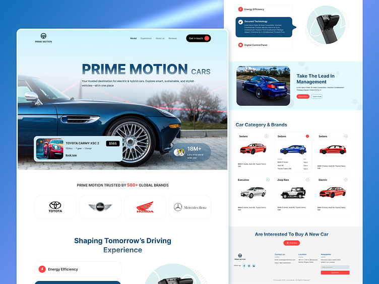 Car E-Commerce Website UI Design – Prime Motion Cars by Tanmoy Datta on ...