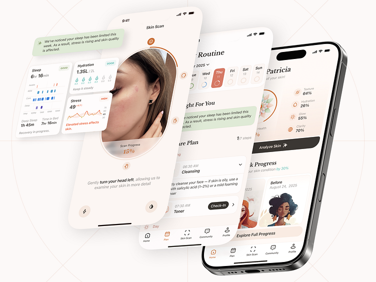 AI-Powered Mobile App for Skin Health Tracking by Unravel on Dribbble