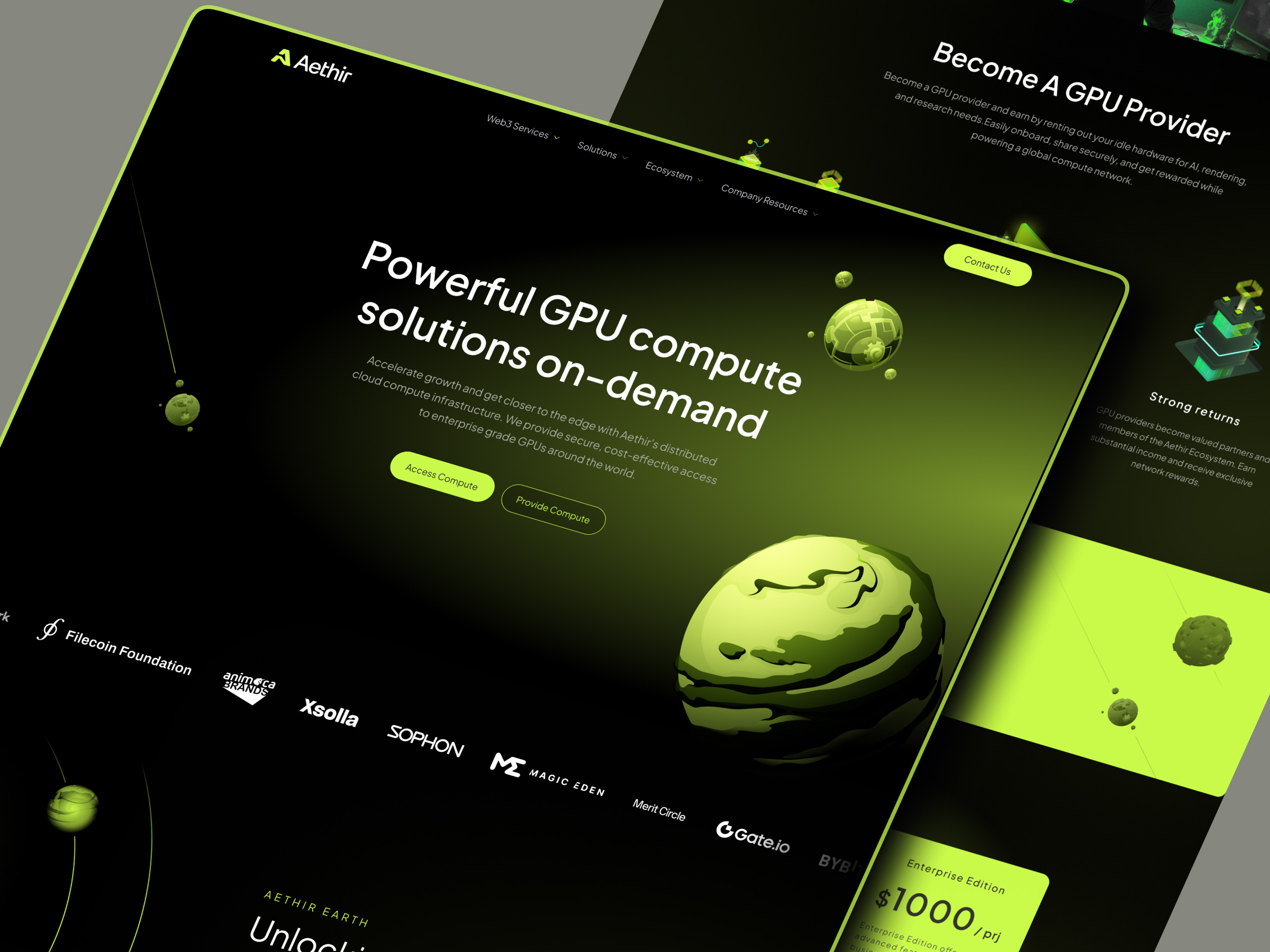 Aethir Ai website l Powerful Gpu solutions by Sheikh Shovon on Dribbble