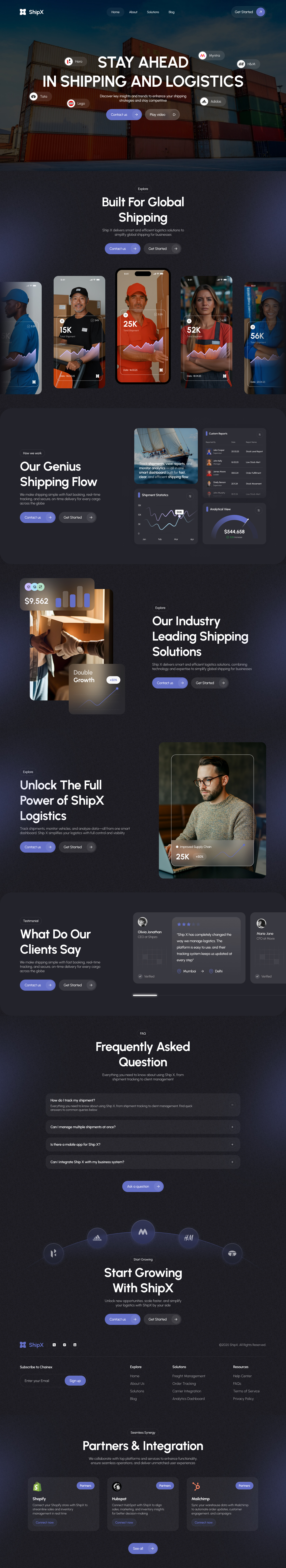 Global Shipping & Logistics Website Development & UIUX by James Anson ...