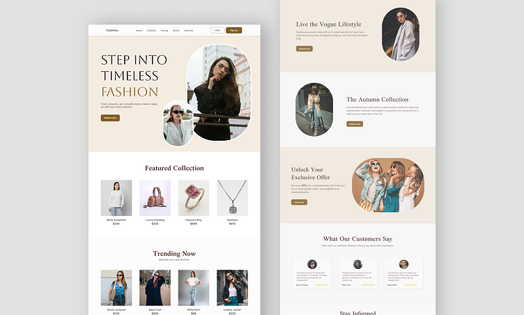 Fashion Website UI Design by Bhavana on Dribbble