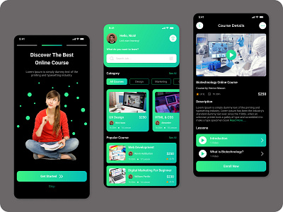 E Learning App UI designs, themes, templates and downloadable graphic ...