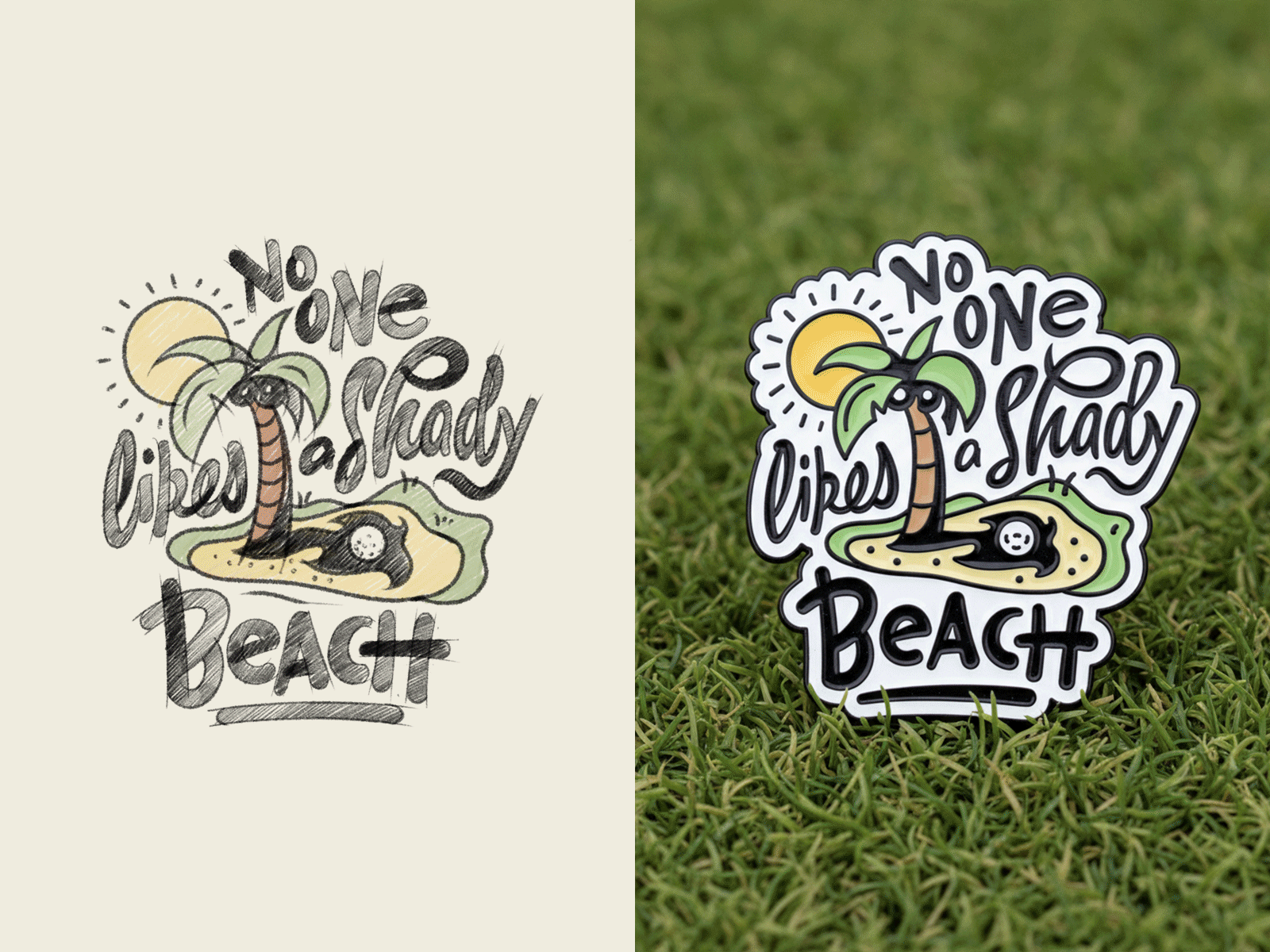 No One Likes a Shady Beach – lettering & illustration by Nikita Bauer ...