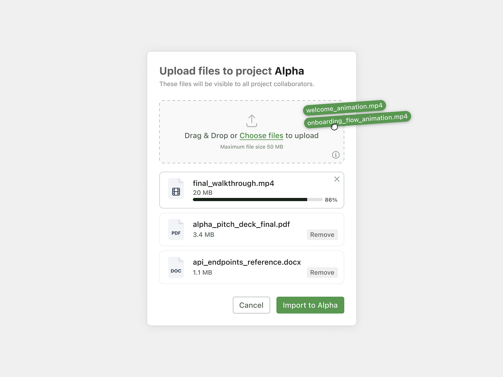 Drag & Drop - Upload File Web App Modal by Robert Kreft on Dribbble