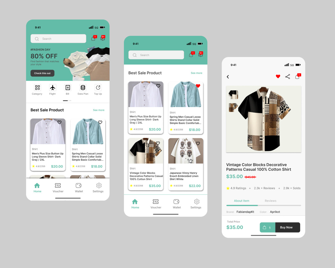 e-commerce mobile app UI design by Fabian on Dribbble