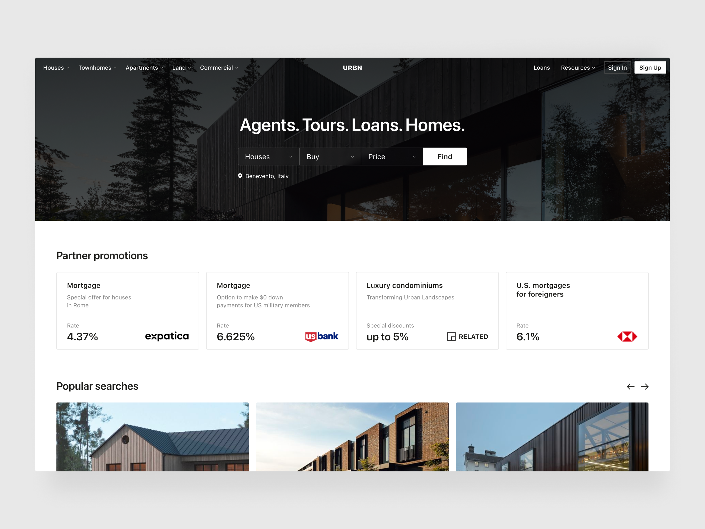 Real Estate Website Design for Property Listing Company by Conceptzilla on Dribbble