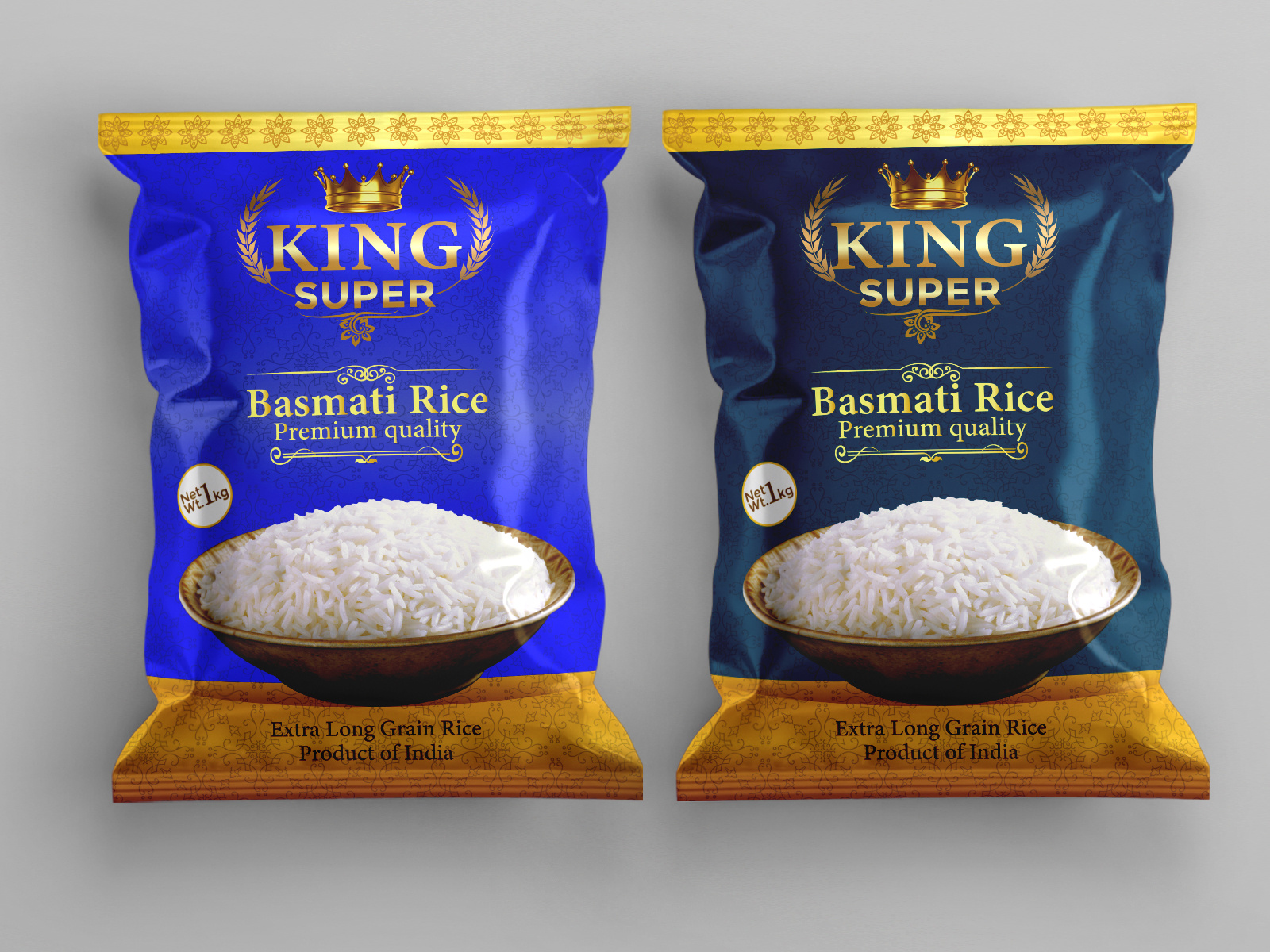 Premium Basmati Rice Packaging Design | Food Product Branding by ...