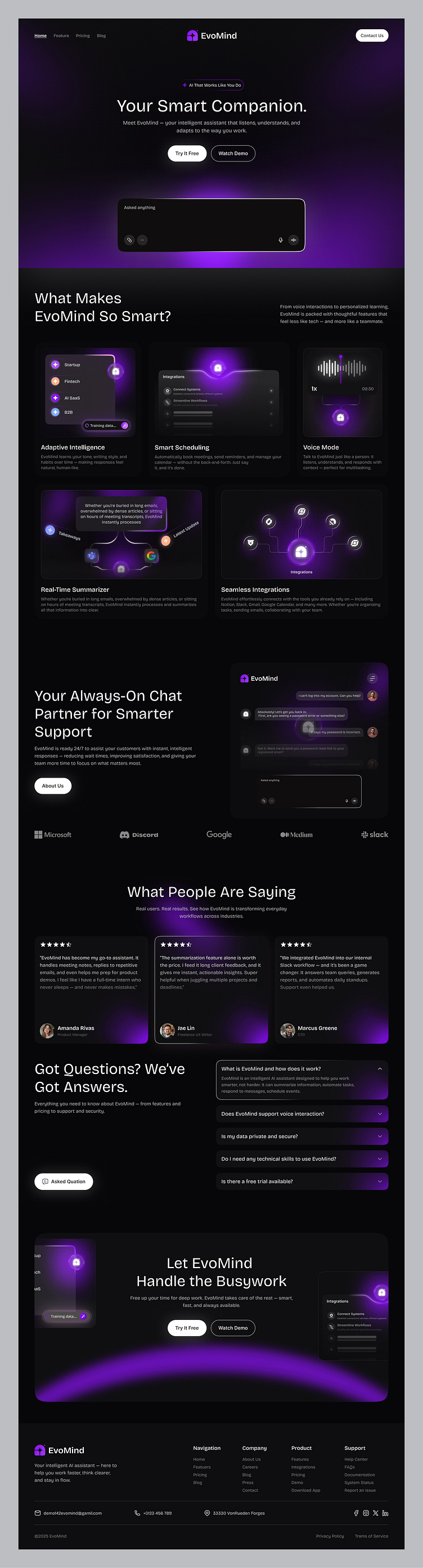 AI Assistant Website Design by Jahidul Islam for Zain's Studio on Dribbble