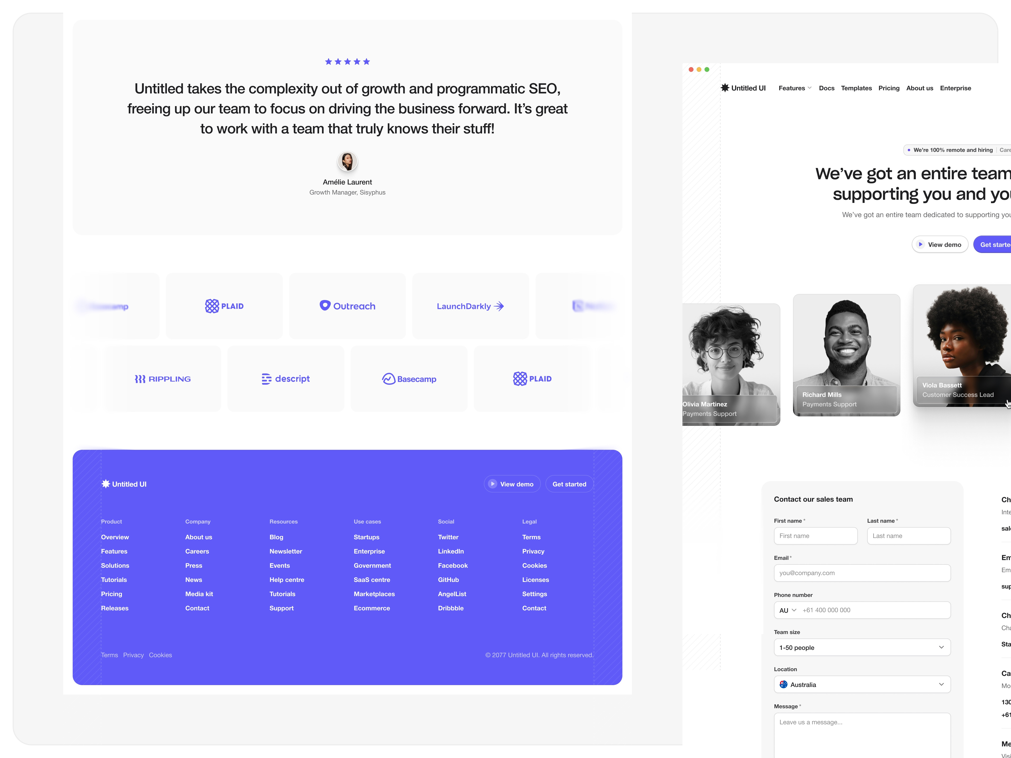About us — Untitled UI by Jordan Hughes® on Dribbble