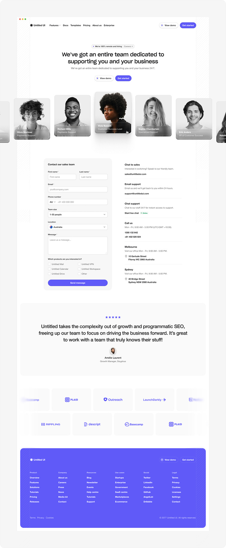 About us — Untitled UI by Jordan Hughes® on Dribbble