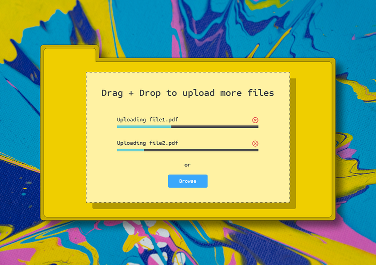 DailyUI Challenge #031 - File upload by Alexis on Dribbble