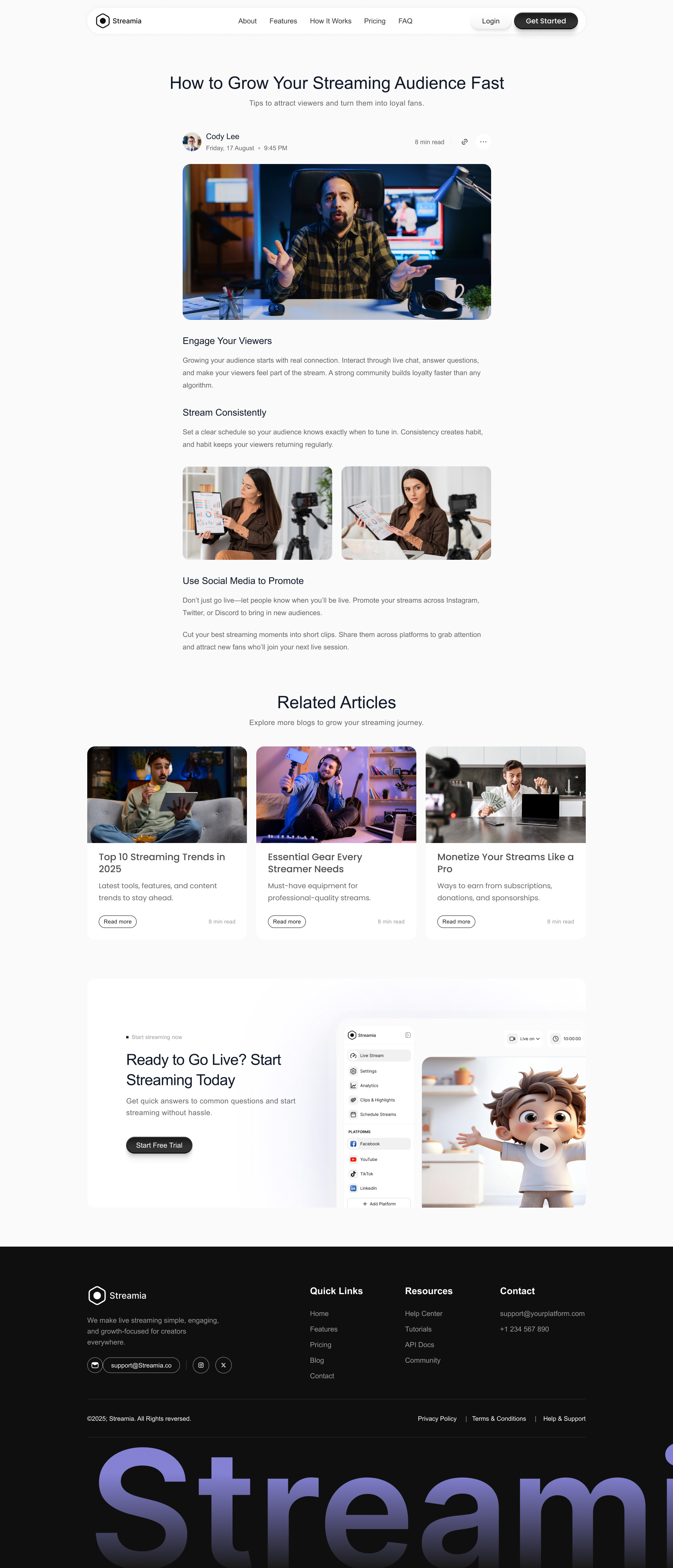 SaaS Website Case Study Multistreaming Platform by Mohammad Ali on Dribbble
