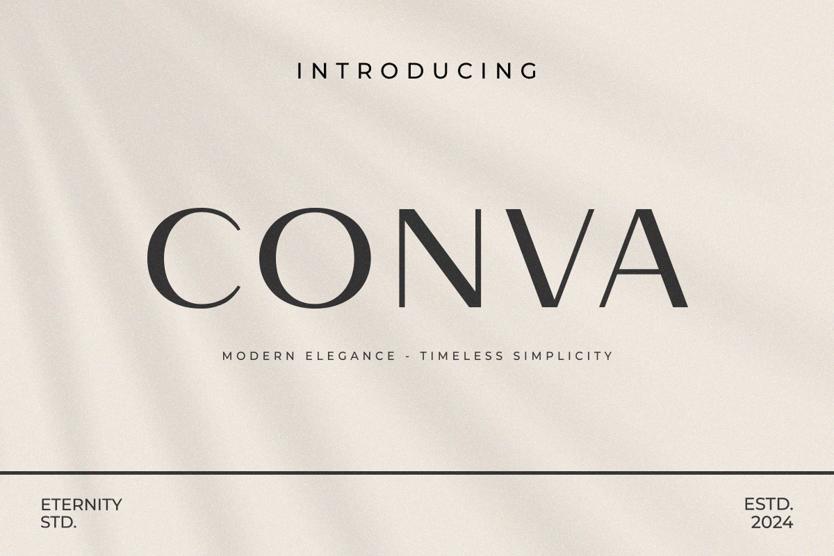 ET Conva – Sans Serif Typeface by ETERNITY STD on Dribbble