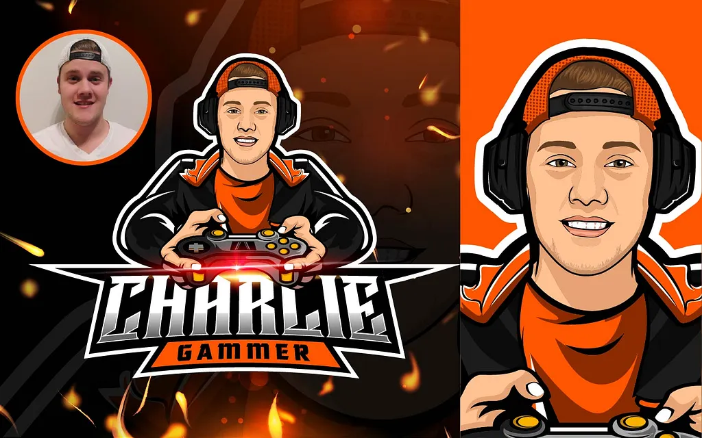 Gaming Portrait Logo Design | Mascot Identity by CartoonLogoX by Serina ...