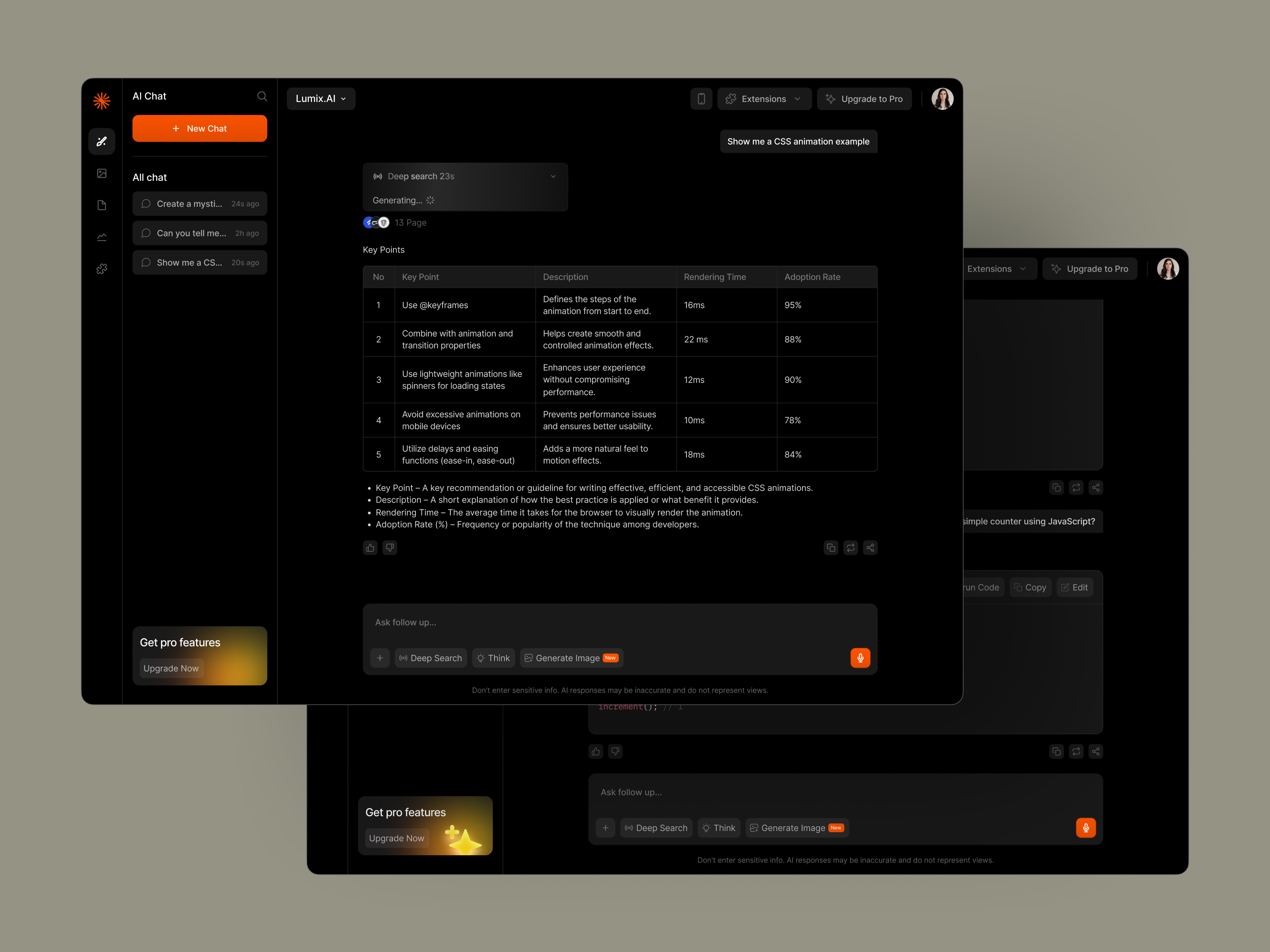 Lumix - AI Platform Dashboard by Barly Design for Uxerflow on Dribbble