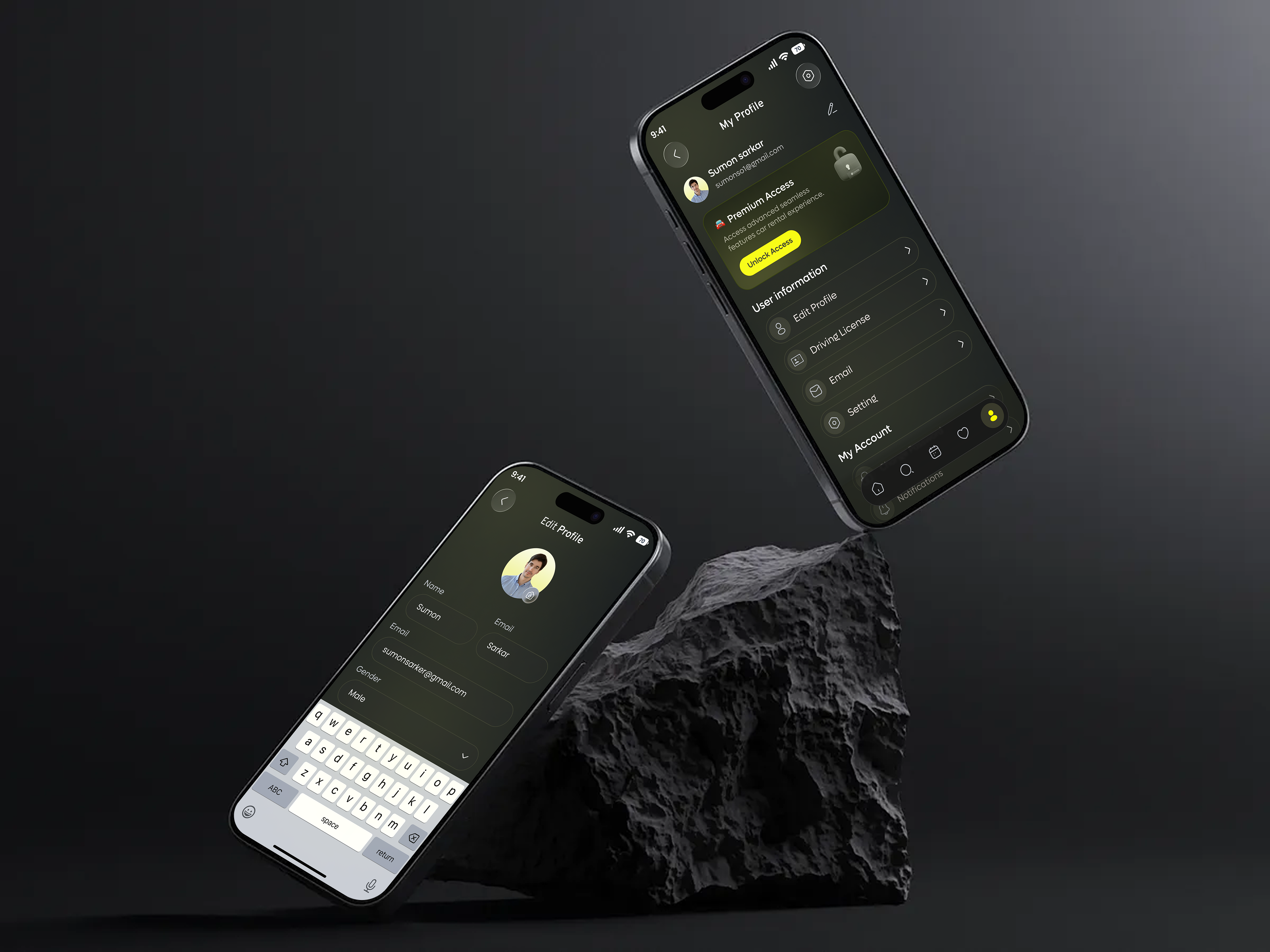 🚗 Car Rental Mobile App – Profile Page UI by Somitro Sumon on Dribbble