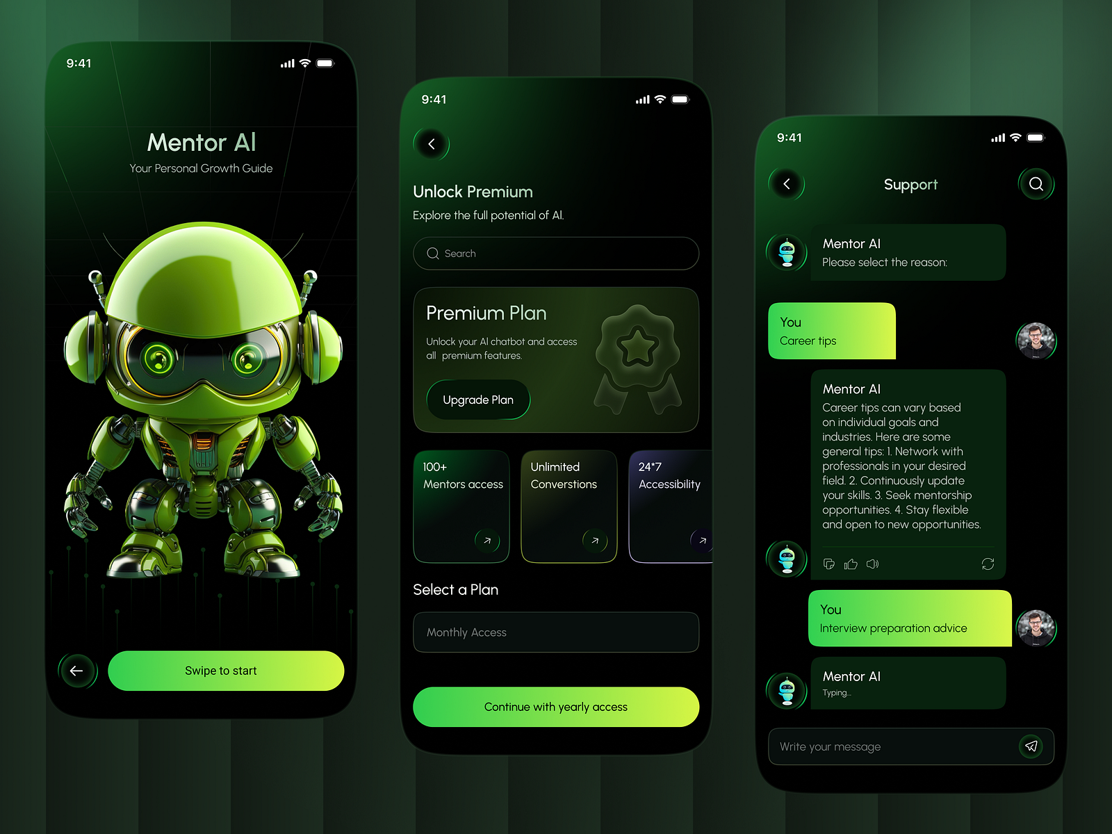 Mentor AI – Smart Learning & Chatbot Assistant App Design by Md Habibur ...