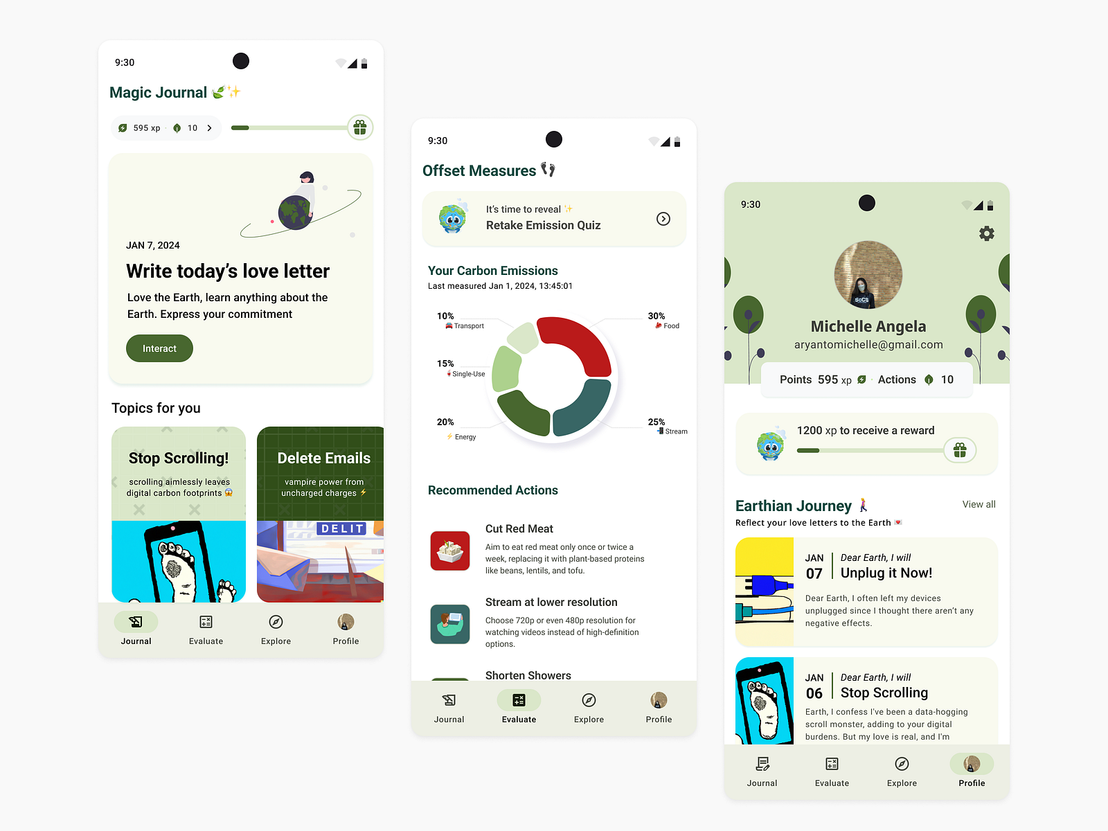 Environment Tracker App - Dear Earth with Material Design by Michelle ...