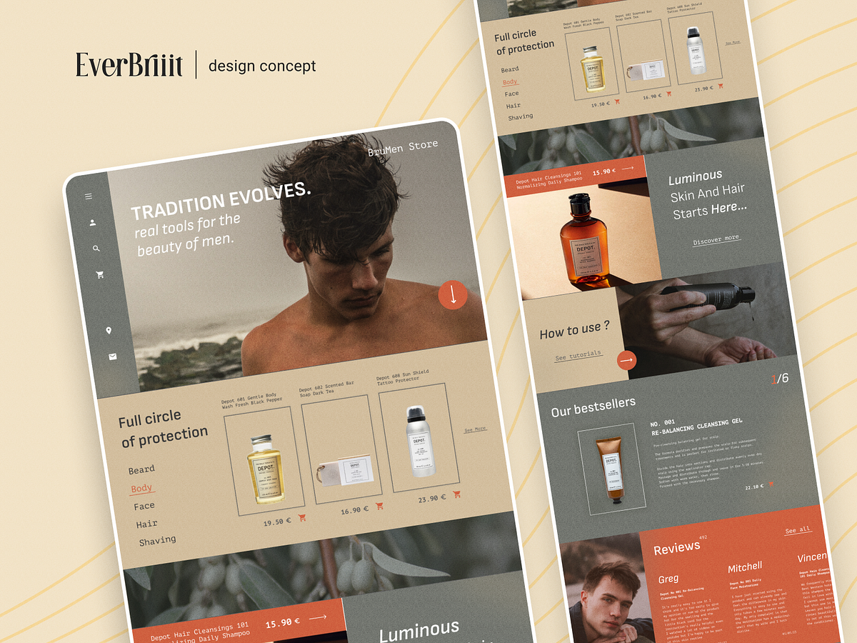BruMen Store | design concept by Everbriiit Studio on Dribbble