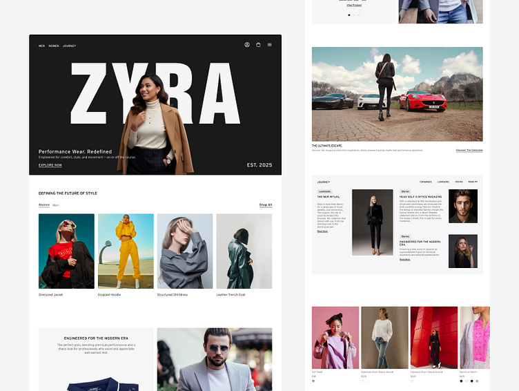 Modern Fashion Brand Website Design by Tanvir Niloy on Dribbble