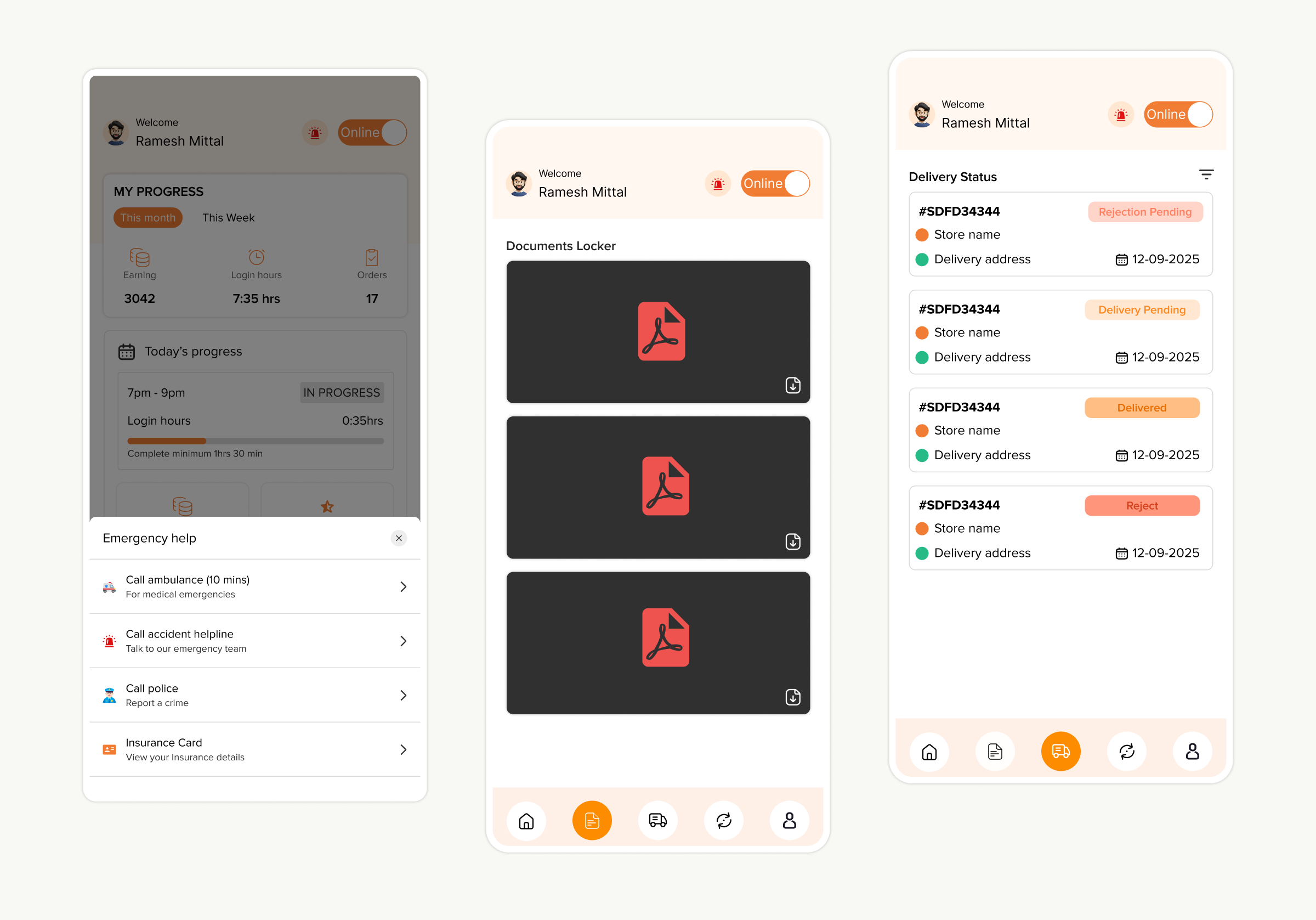 Delivery App by Vikas Gupta on Dribbble