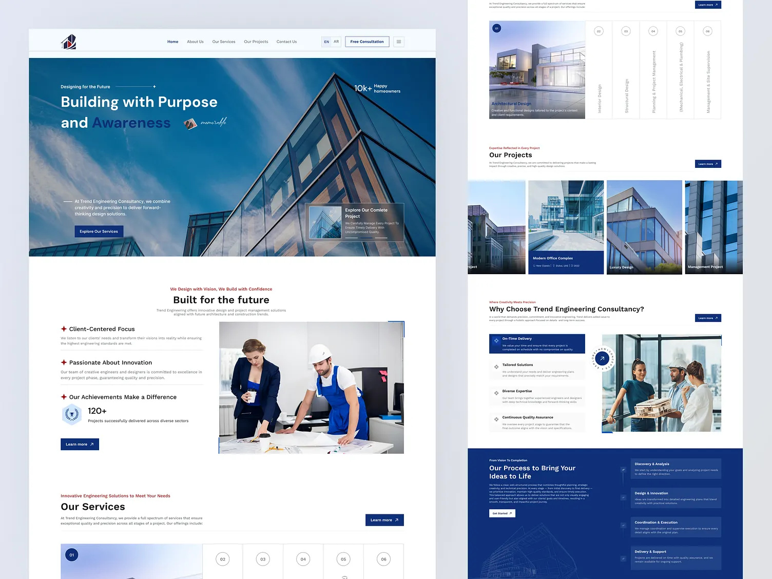Construction Website UI Design by SubTrada on Dribbble