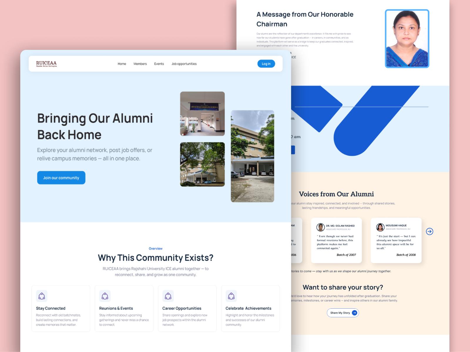 Alumni Website Design by Tarikul Islam on Dribbble