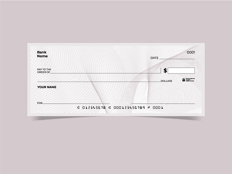 Bank Cheque Template by Md. Saiful Islam, Graphic Designer on Dribbble