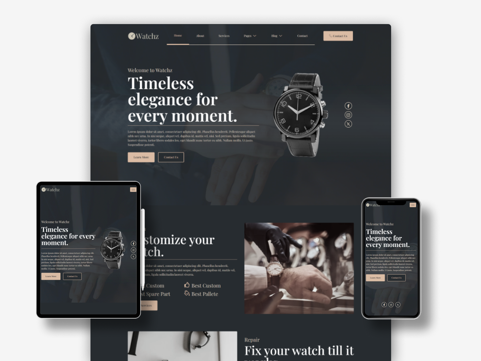 Watch Repair & Service Website Design (Elementor Kit) by Muhammad Arif ...