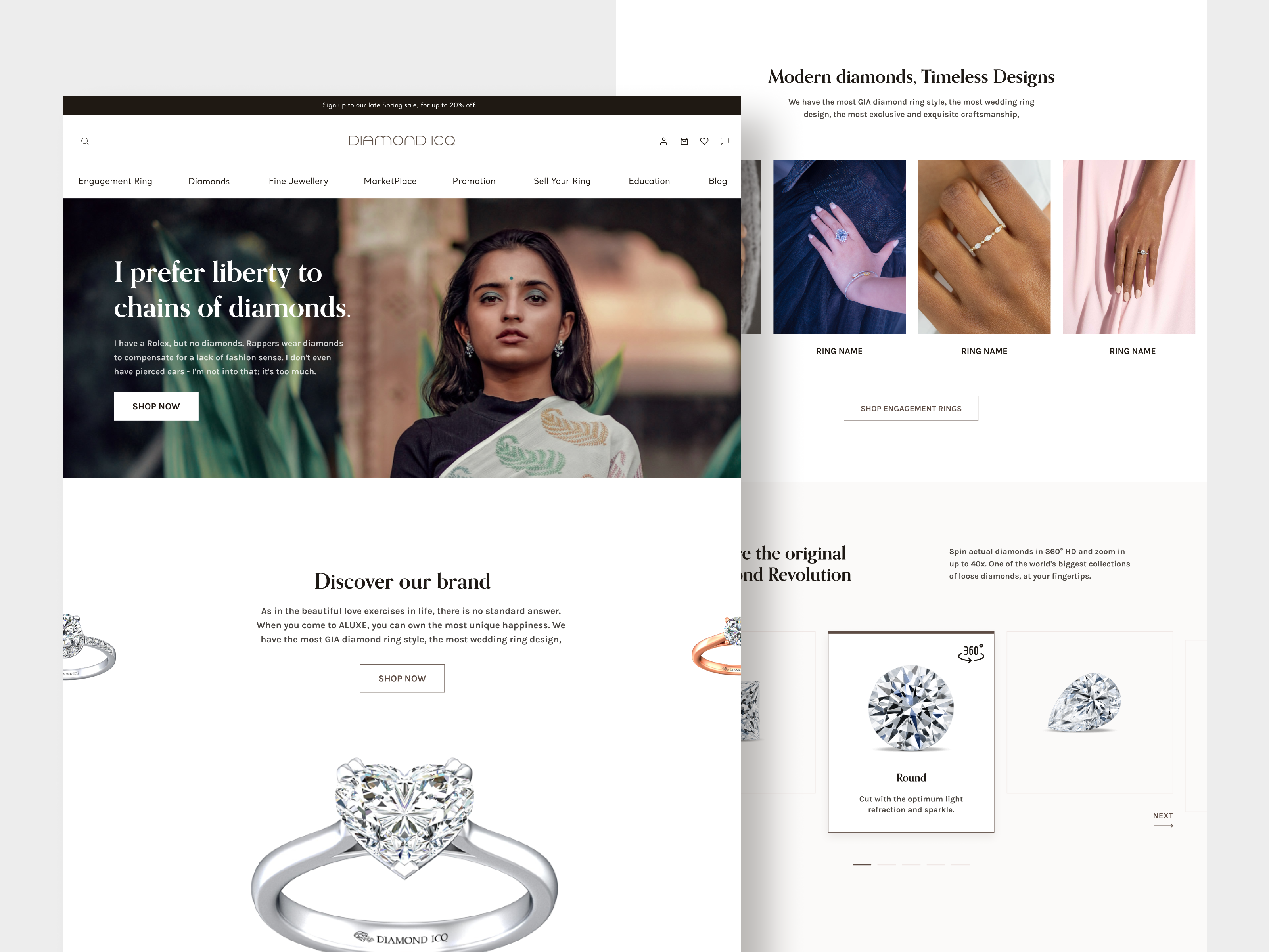 Diamond ICQ website design. by Masudur Rahman for Uigeek Studio on Dribbble