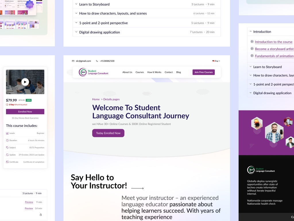 Language Learning Platform by Jannatul Ferdous on Dribbble