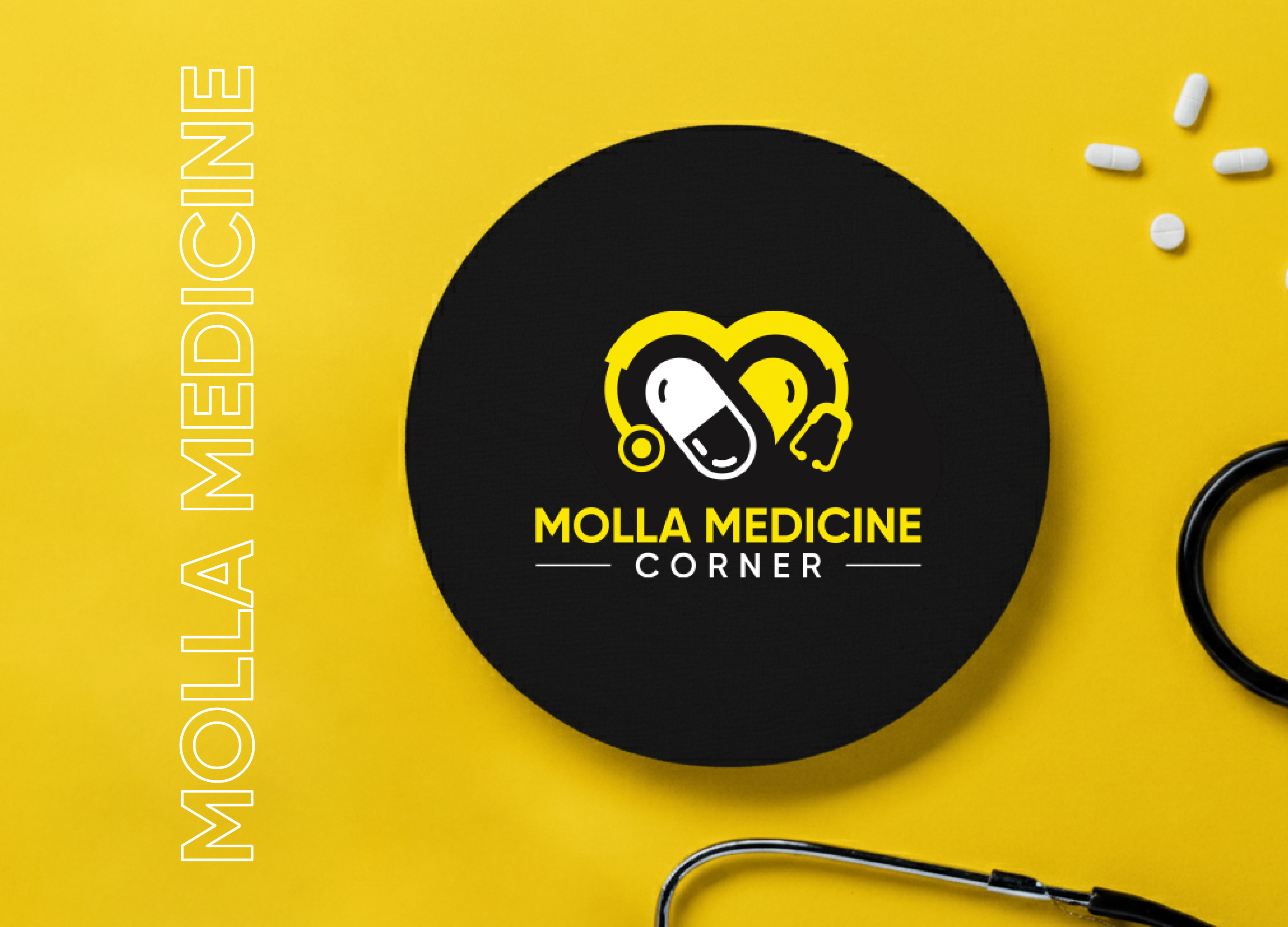 Molla Medicine Corner Logo Design Project by IMRAN SHEIKH on Dribbble