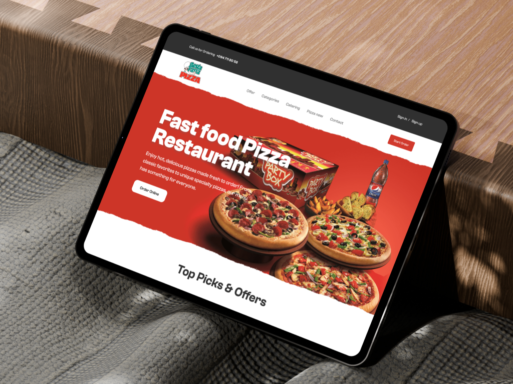 Pizza Restaurant Website by Jannatul Ferdous on Dribbble