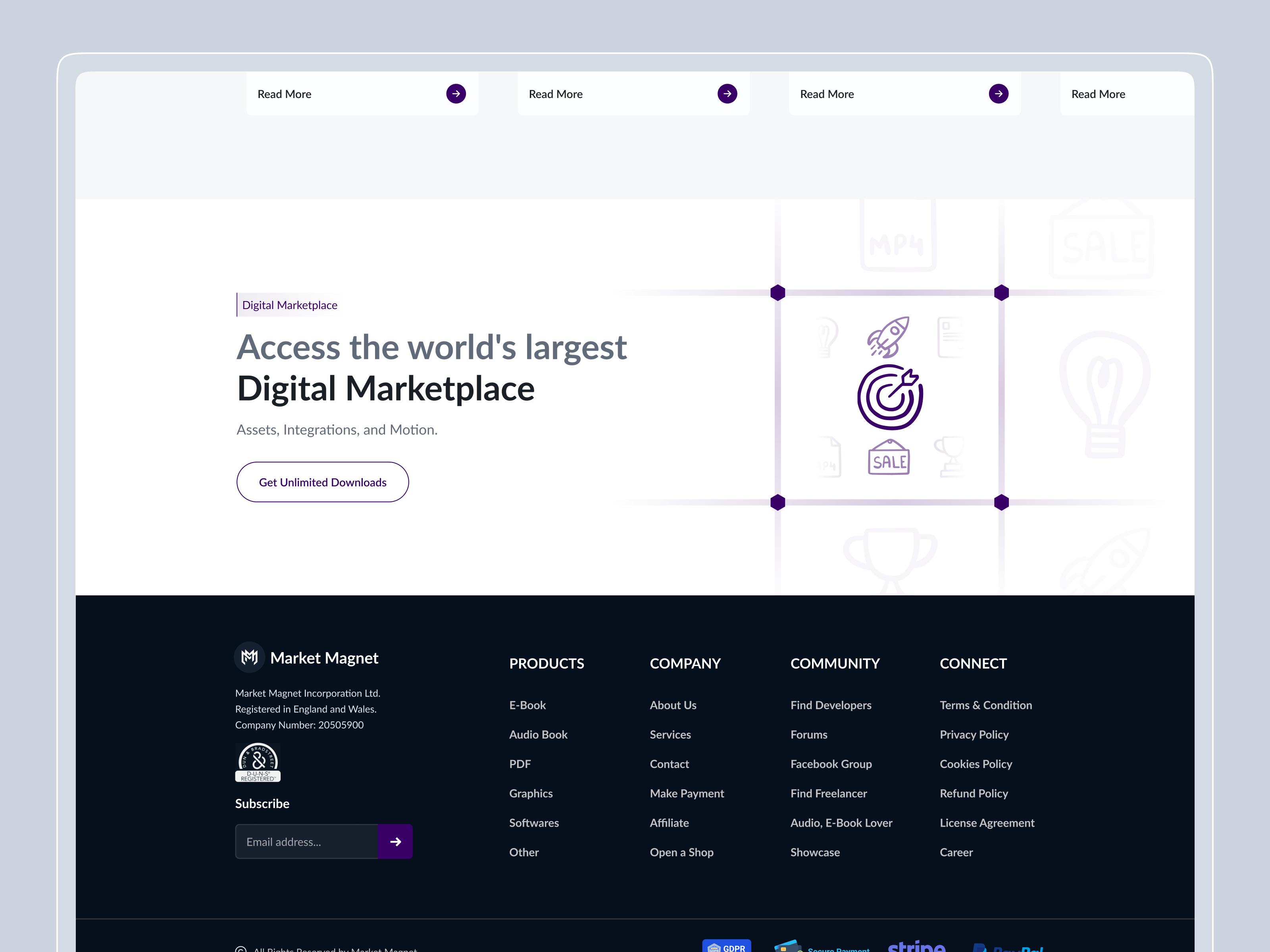 Digital Marketplace Landing Page - UI/UX Design by Shasanko Creations ...